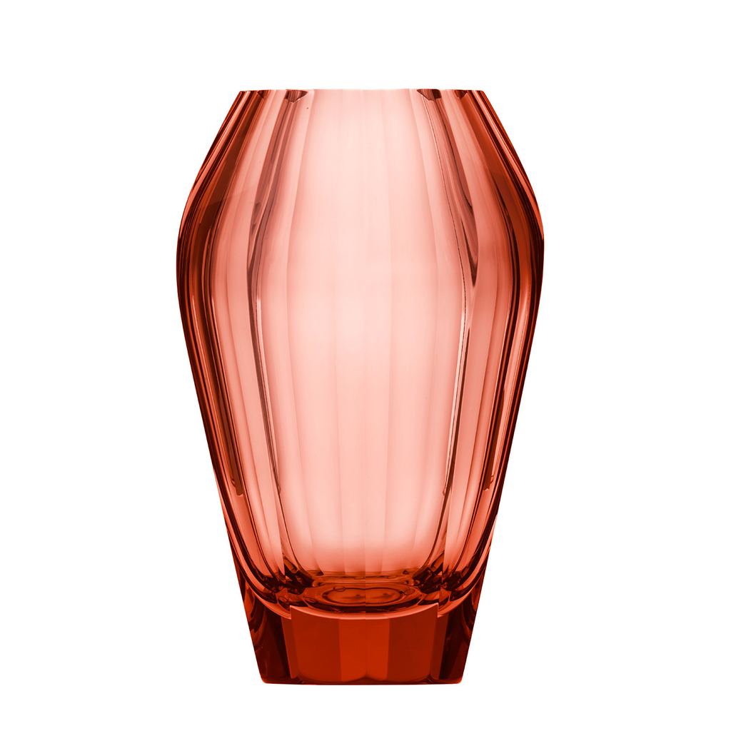Red hand-cut Bohemian crystal vase Diva by Moser