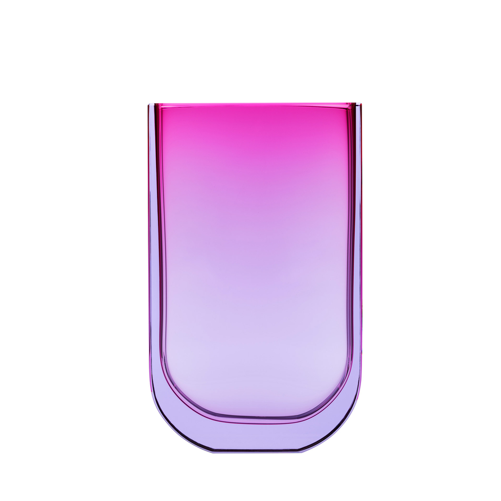 Purple pink Bohemian crystal vases from the Four Seasons collection | Moser