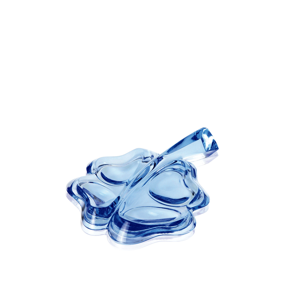 Decorative four-leaf clover of Moser crystal glass