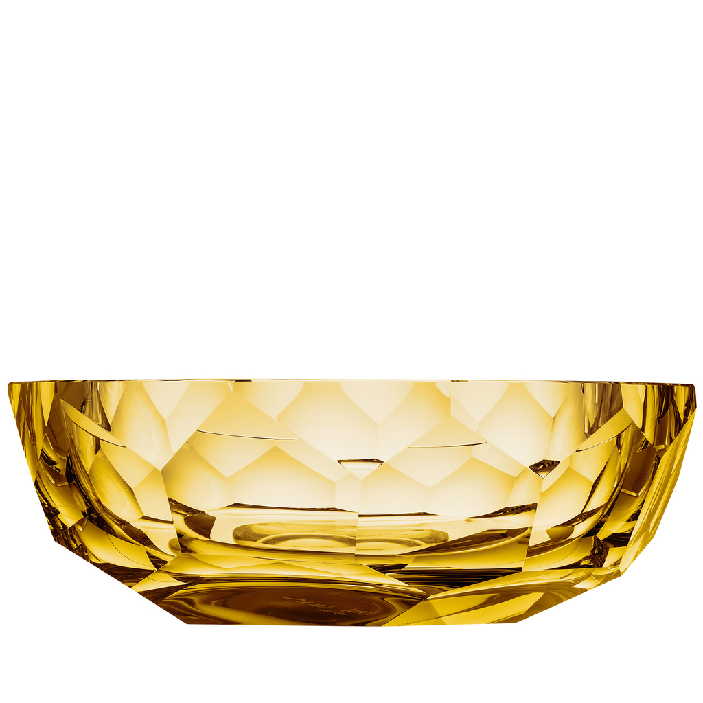 A cut crystal bowl (29 cm) | Cubism collection by Moser