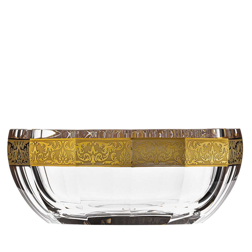 Bohemian hand-cut crystal bowl Oasis by Moser