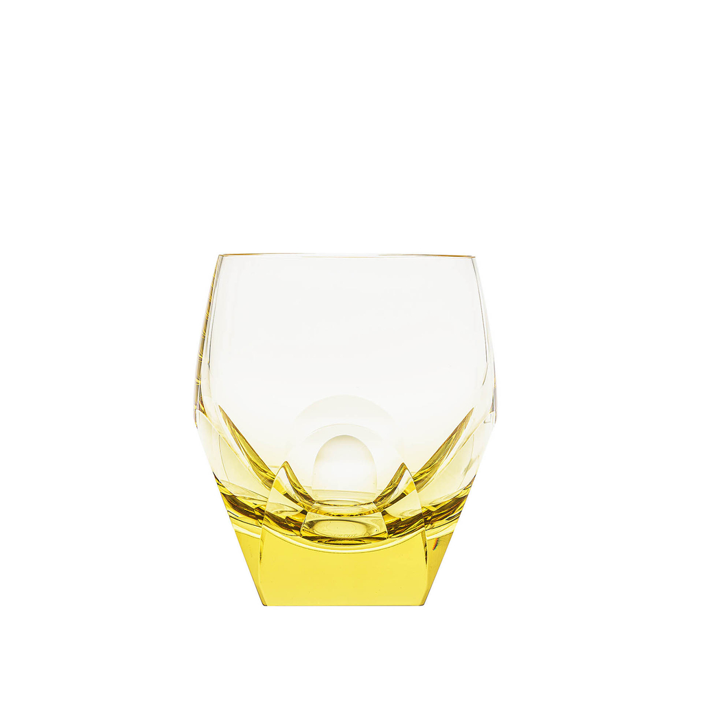 Žlutá sklenice na whisky („whiskovka“) z českého křišťálu | Moser