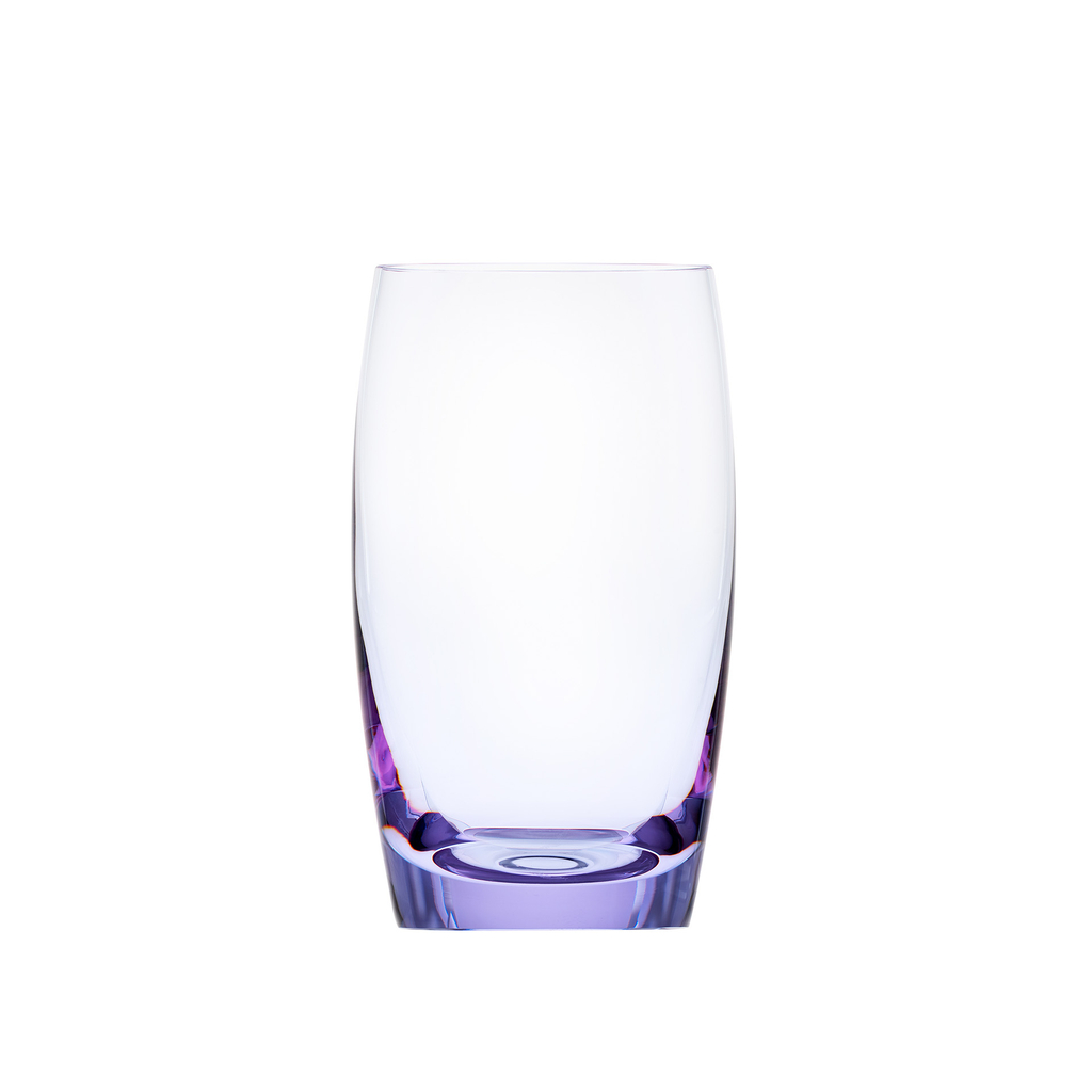 Purple minimalist Bohemian crystal water glass by Moser