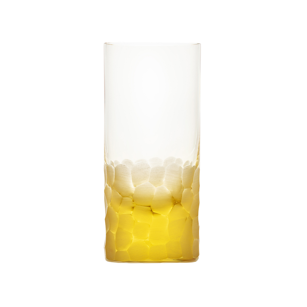 Yellow Bohemian crystal water glass (330 ml) by Moser