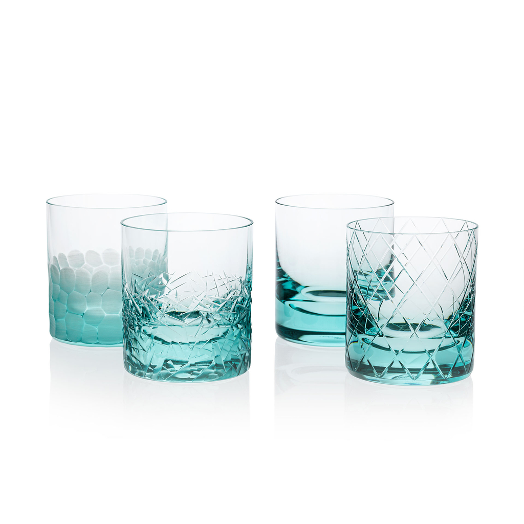 Whiskey Set, a gift drinkware set of four 370 ml glasses made of Moser ...