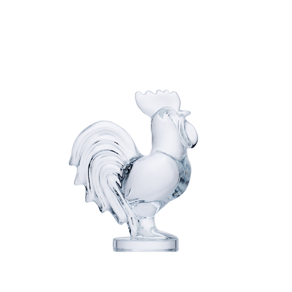 Decorative rooster of Moser crystal glass