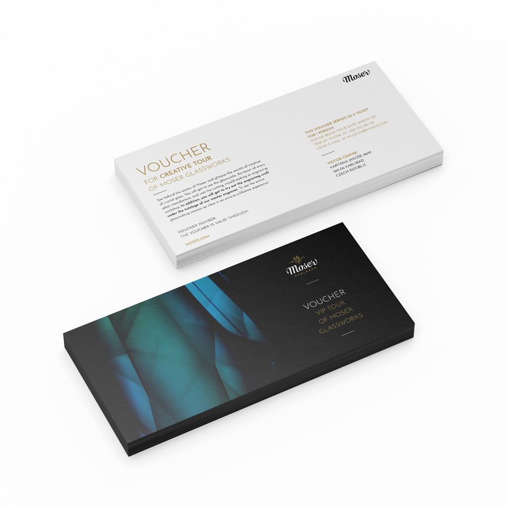 Gift voucher for a VIP tour of Moser glassworks