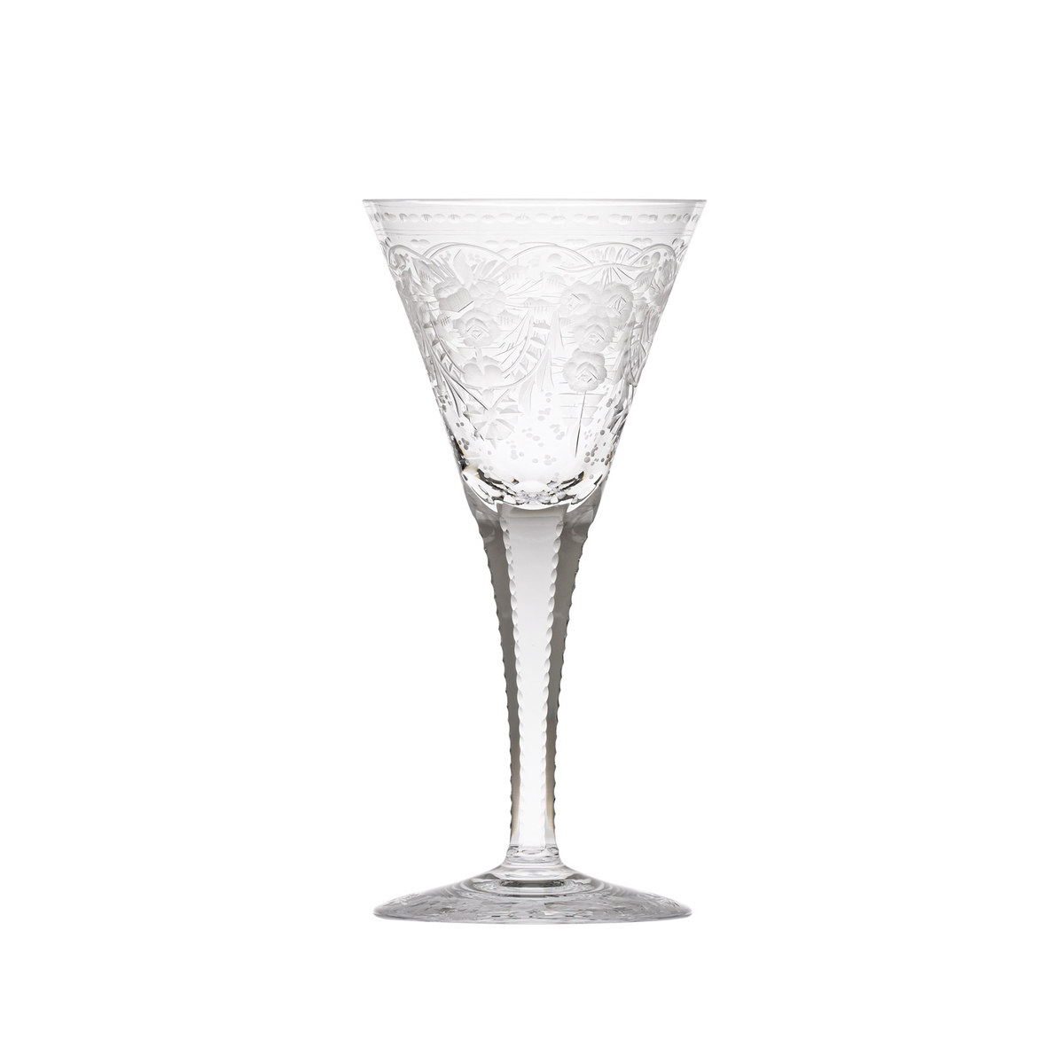 Decorated Czech crystal wine glass (220 ml) by Moser