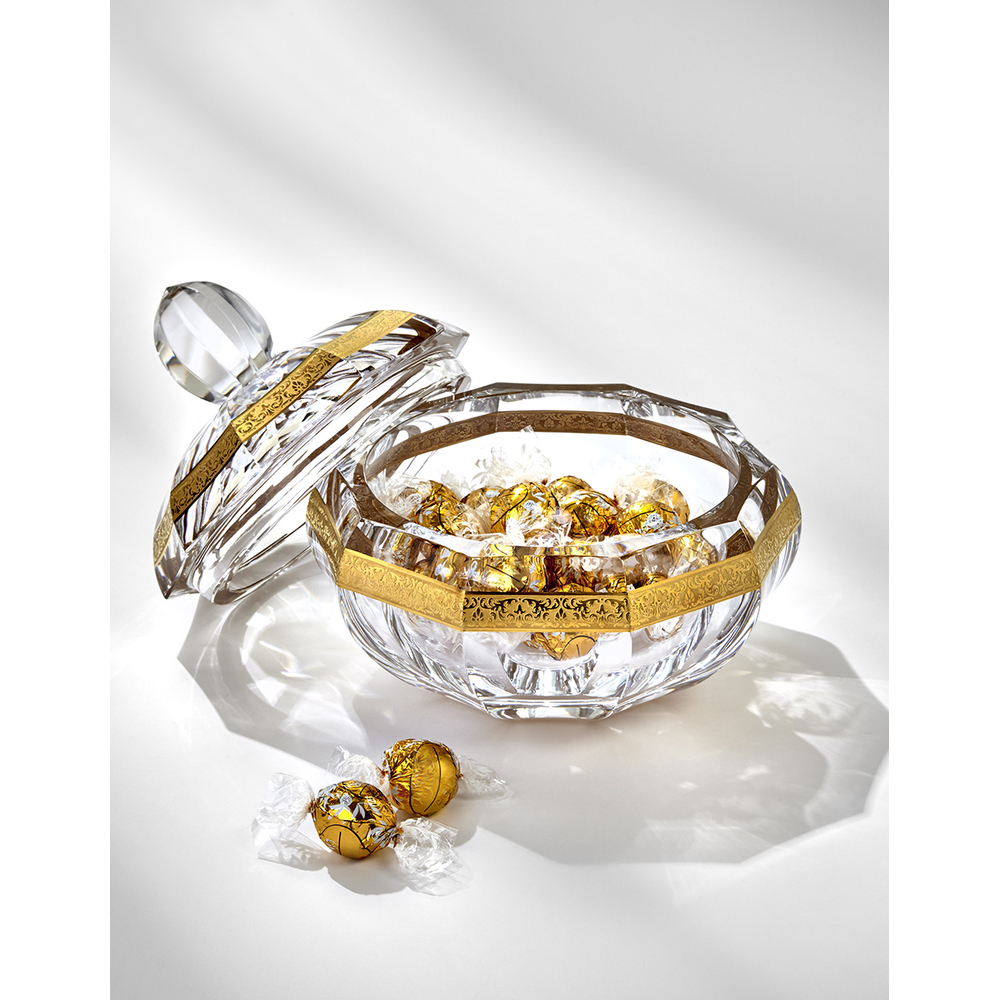 Hand-cut Bohemian crystal Magic box by Moser