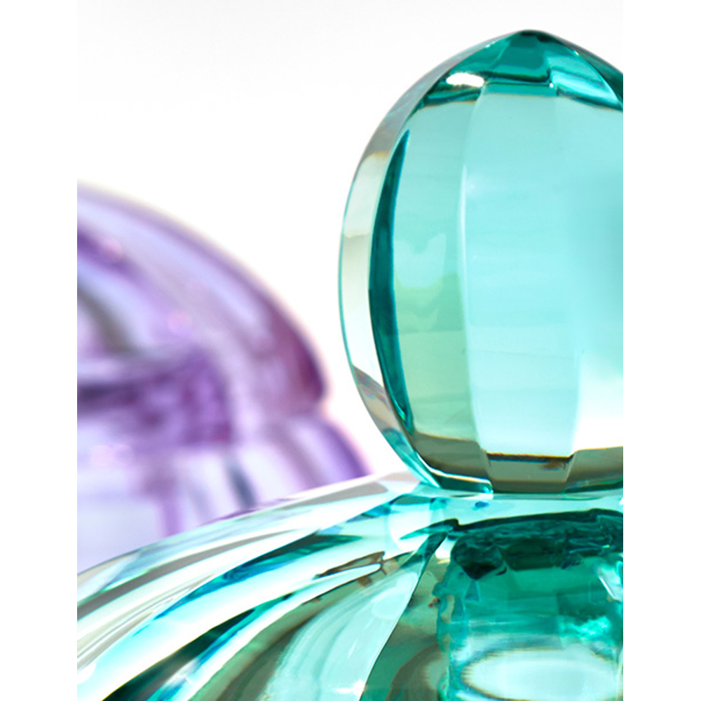 Blue hand-cut Bohemian crystal Magic box by Moser