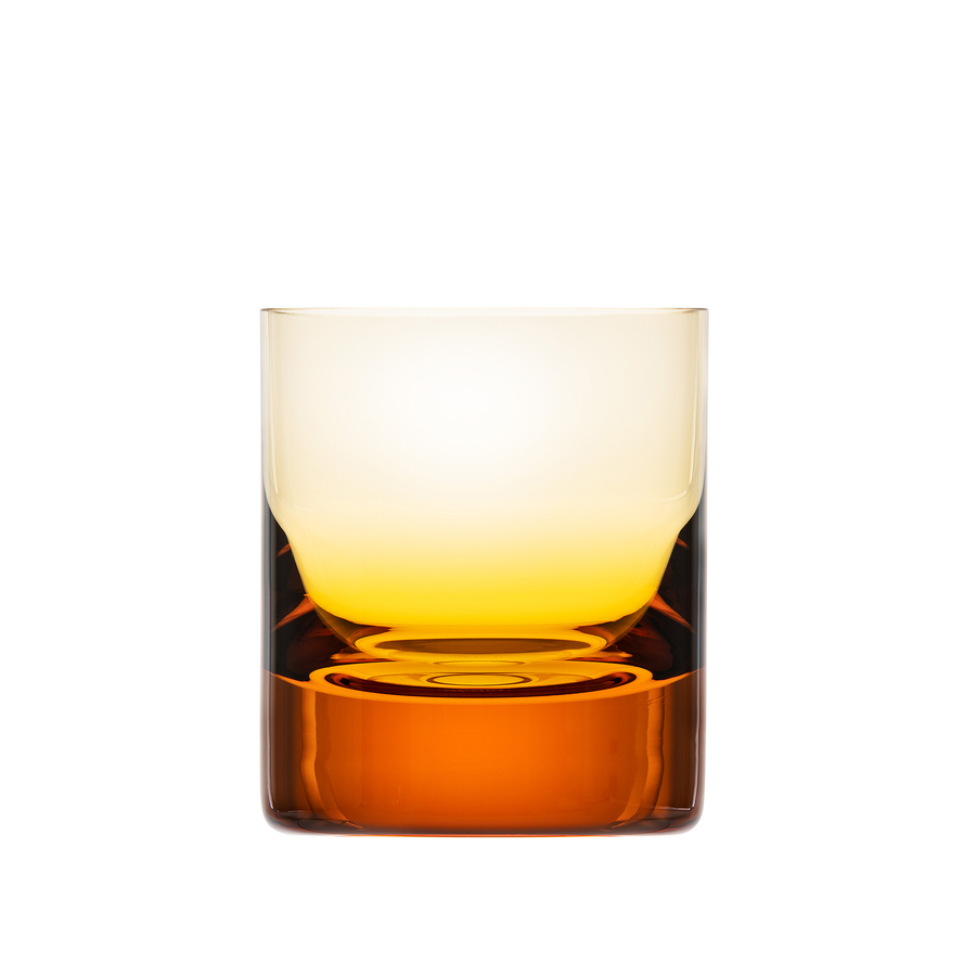 Oranžová křišťálová sklenice 370 ml na whisky | Moser