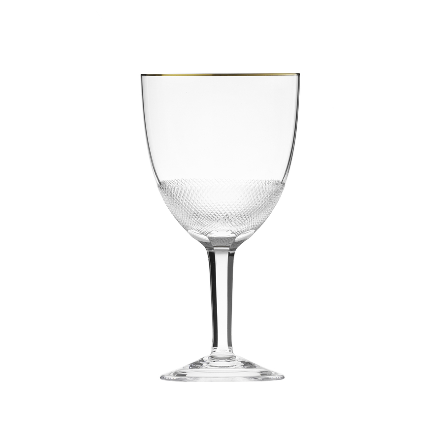 Bohemian crystal wine glass (360 ml), hand-cut by Moser