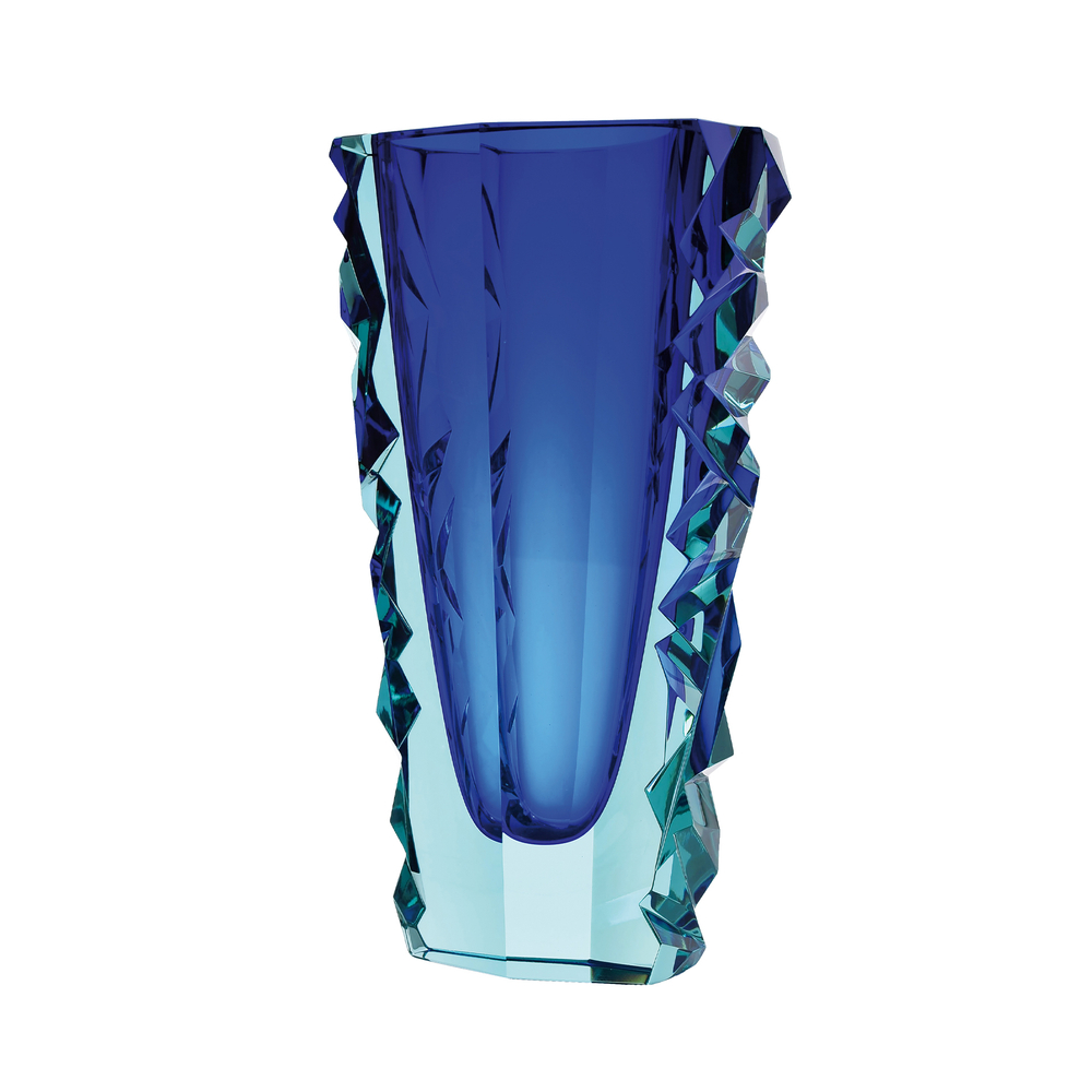 Hand-cut Bohemian crystal vase Icelandic Volcano by Moser