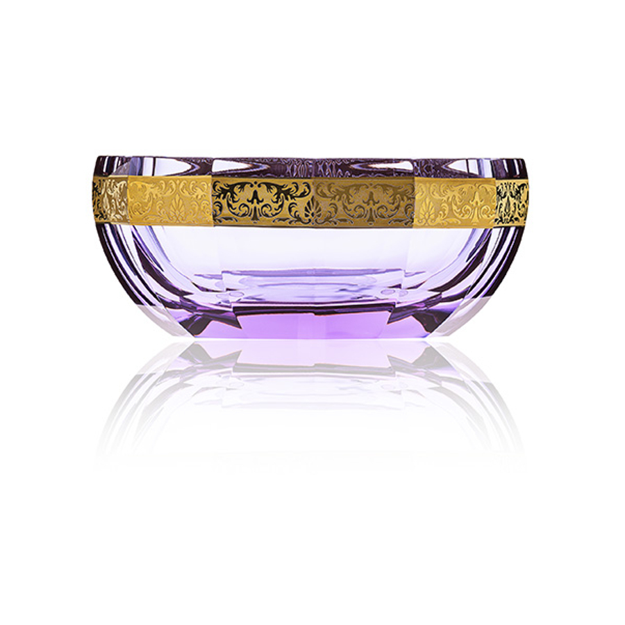 Bohemian hand-cut crystal bowl Oasis by Moser