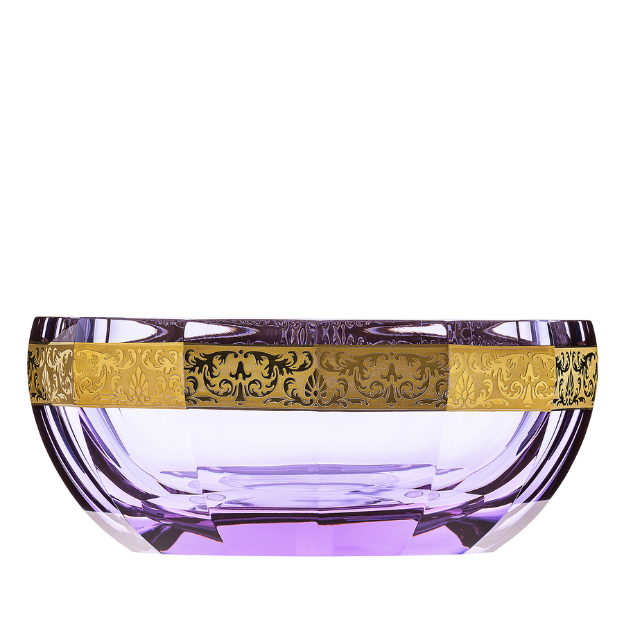 Bohemian hand-cut crystal bowl Oasis by Moser