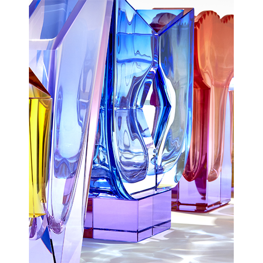 Bohemian crystal vase Fire from | Four Elements by Moser.