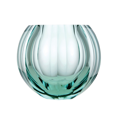 Hand-blown and cut vases of crystal Moser glass. - Moser