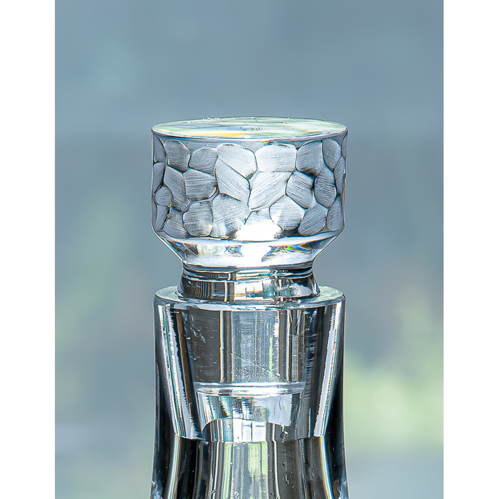 Clear cut Bohemian crystal whisky carafe (1,000 ml) by Moser