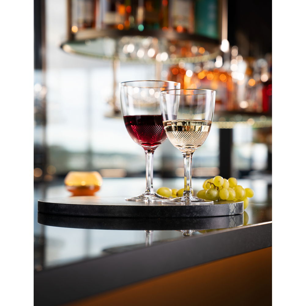 Bohemian crystal wine glass (360 ml), hand-cut by Moser