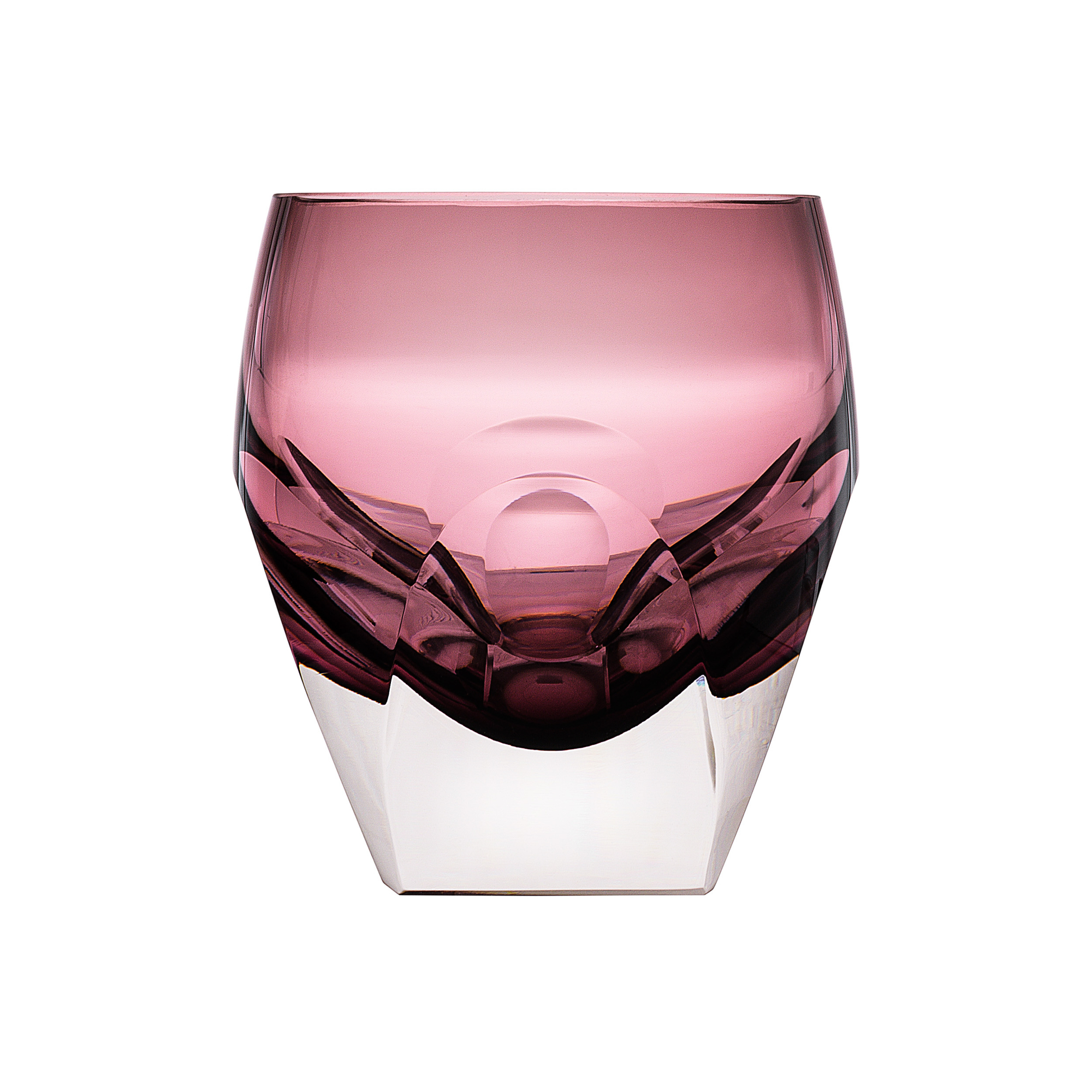 Deep purple Bohemian crystal shot glass for spirits by Moser