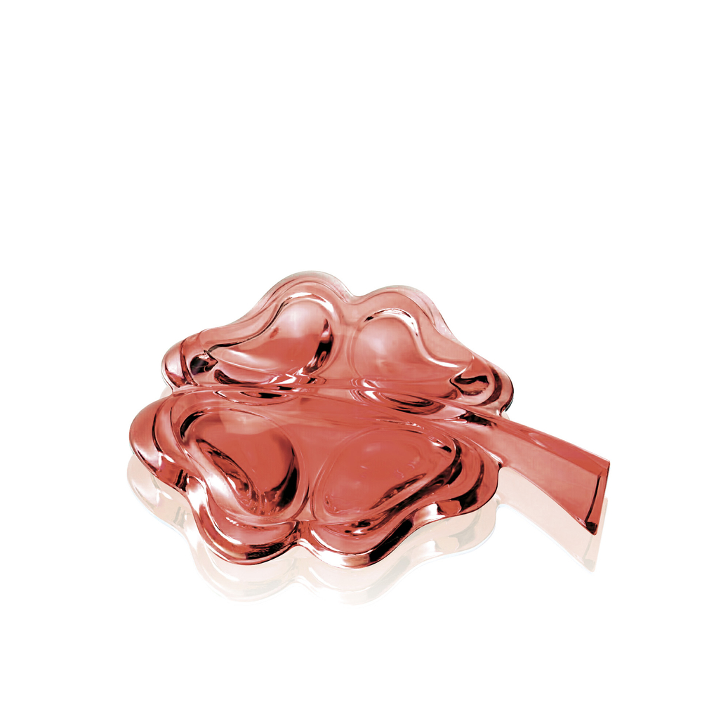 Decorative four-leaf clover of Moser crystal glass