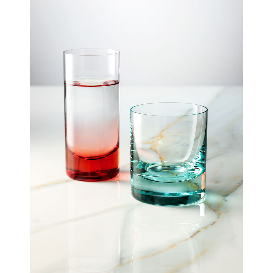Two-pieces-set of Bohemian crystal glass by Moser