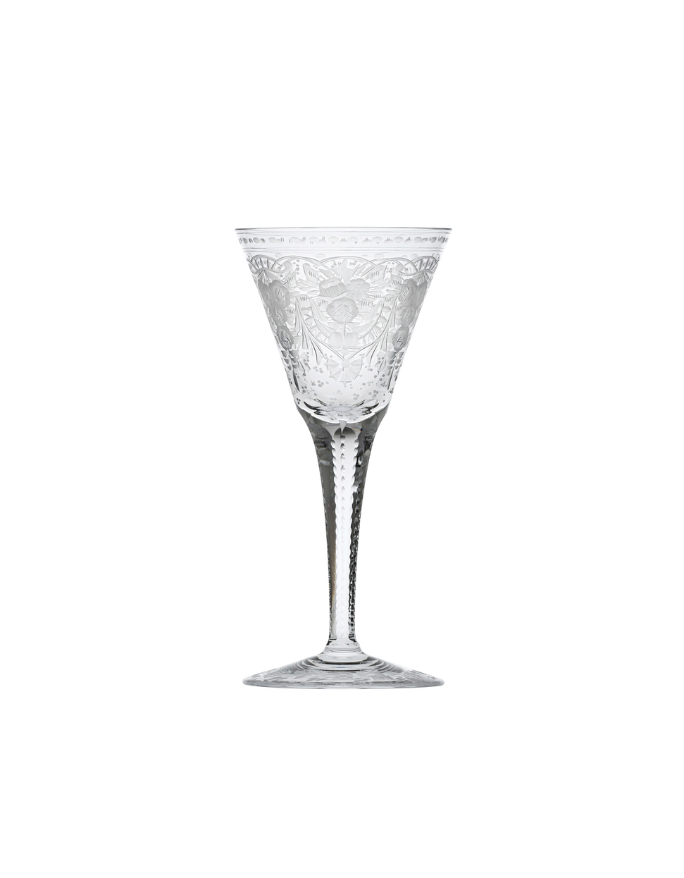 Decorated Czech crystal wine glass (220 ml) by Moser - Moser