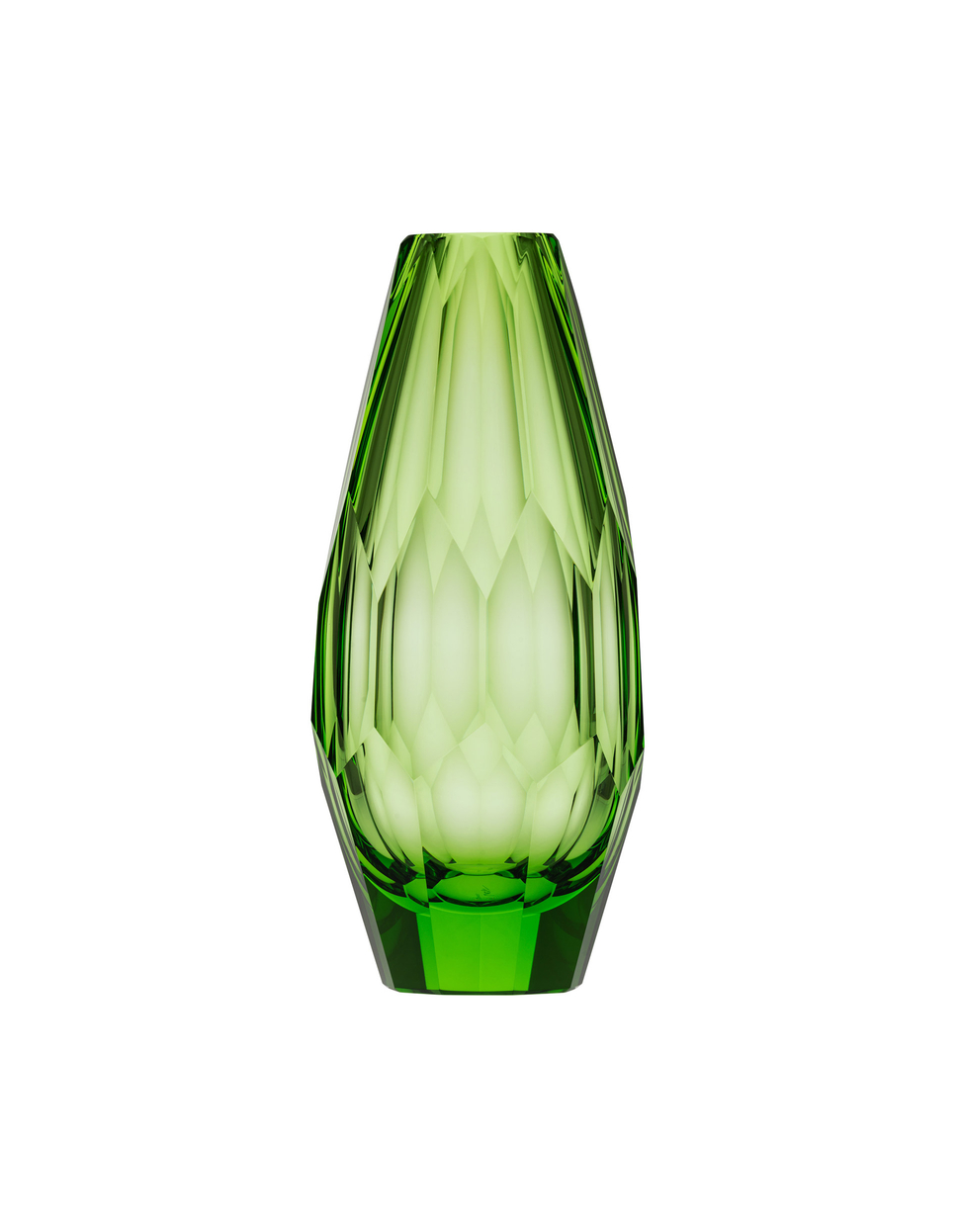 Cut crystal vase (30 cm) | Cubism collection by Moser