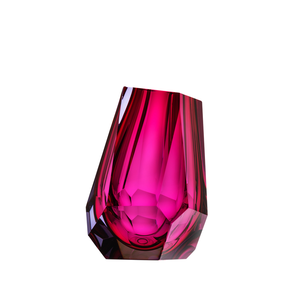 Hand-cut Bohemian crystal vase Pear by Moser