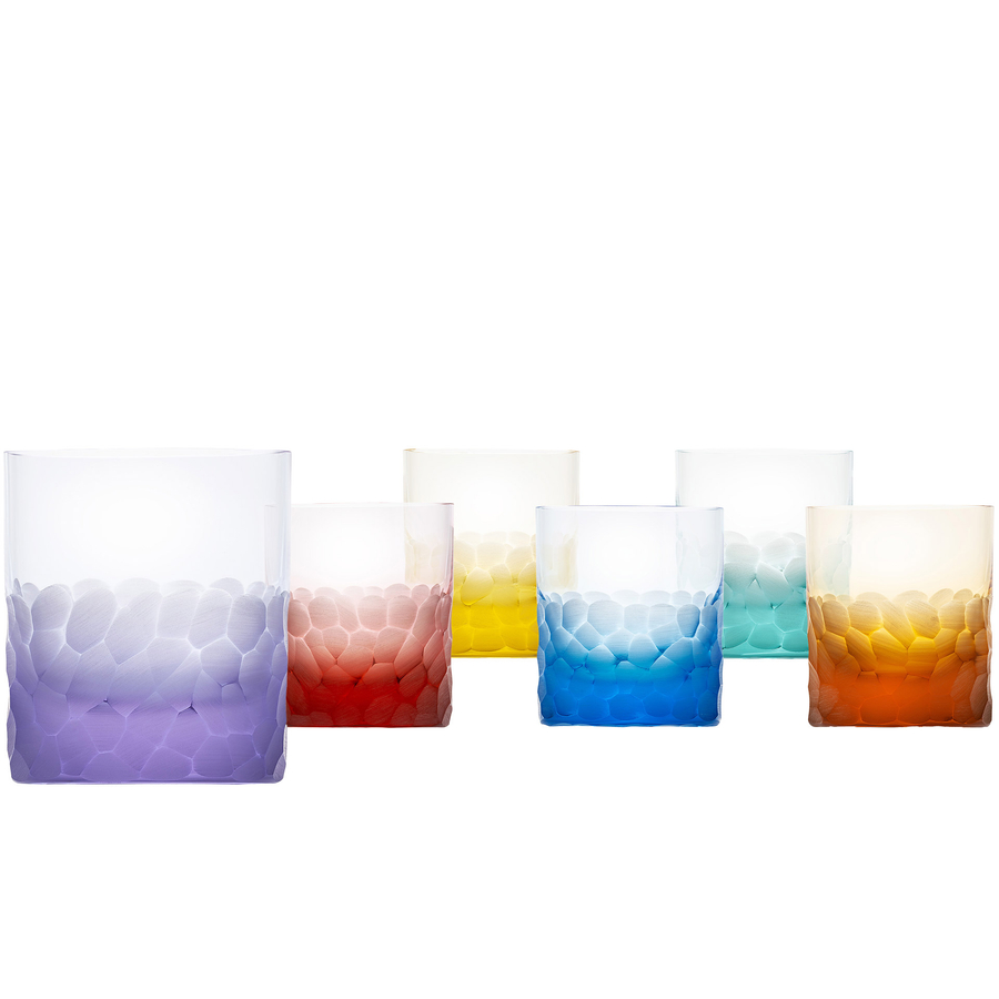 Gift set of 6 Bohemian crystal 370 ml whisky glasses by Moser