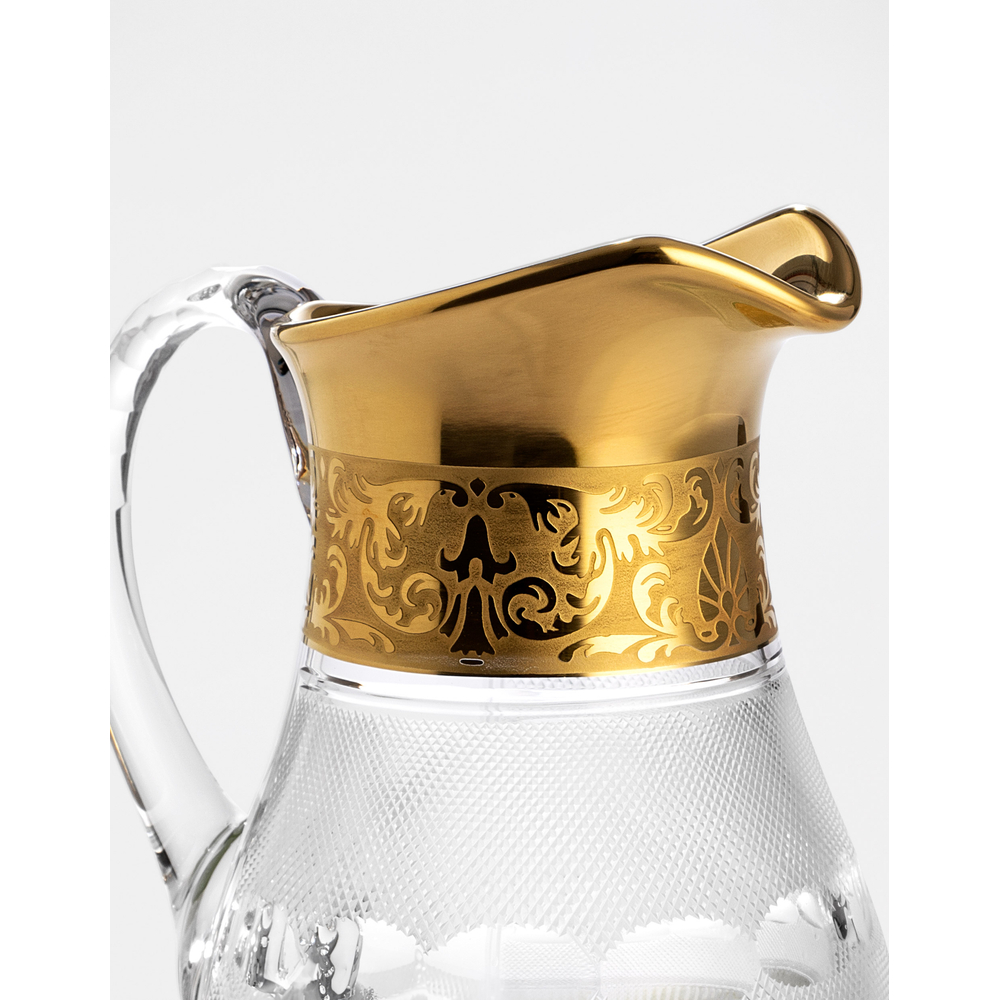 Splendid set of a water jug and two glasses