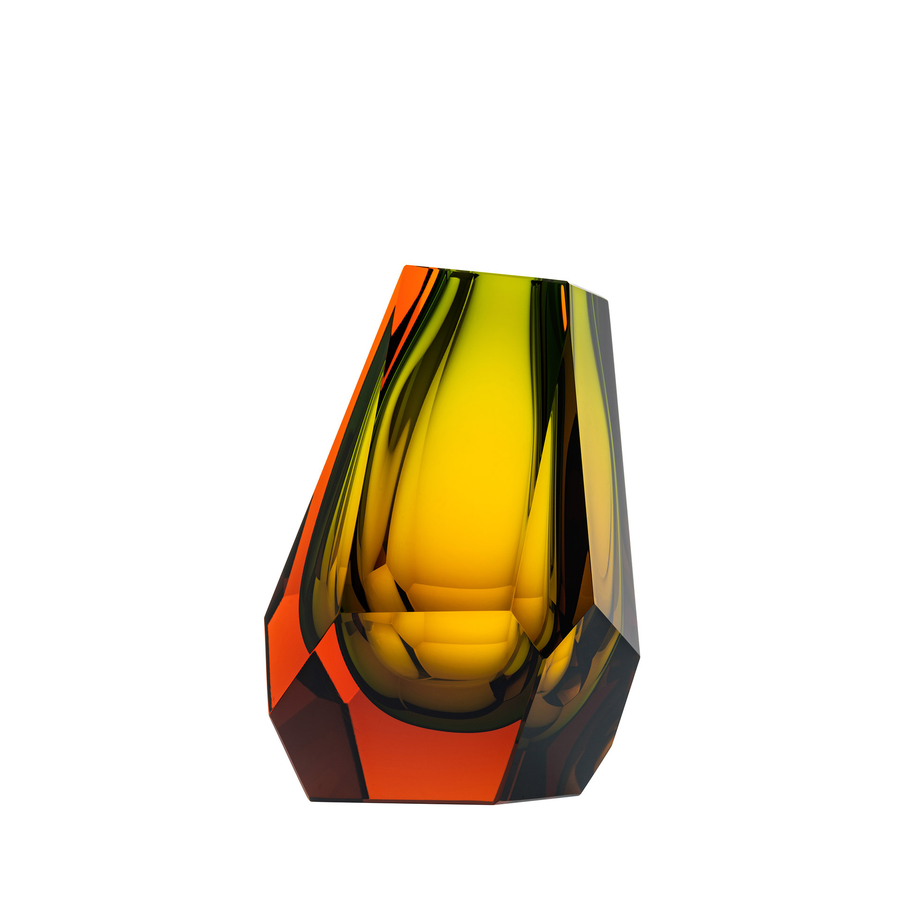 Hand-cut Bohemian crystal vase Pear by Moser