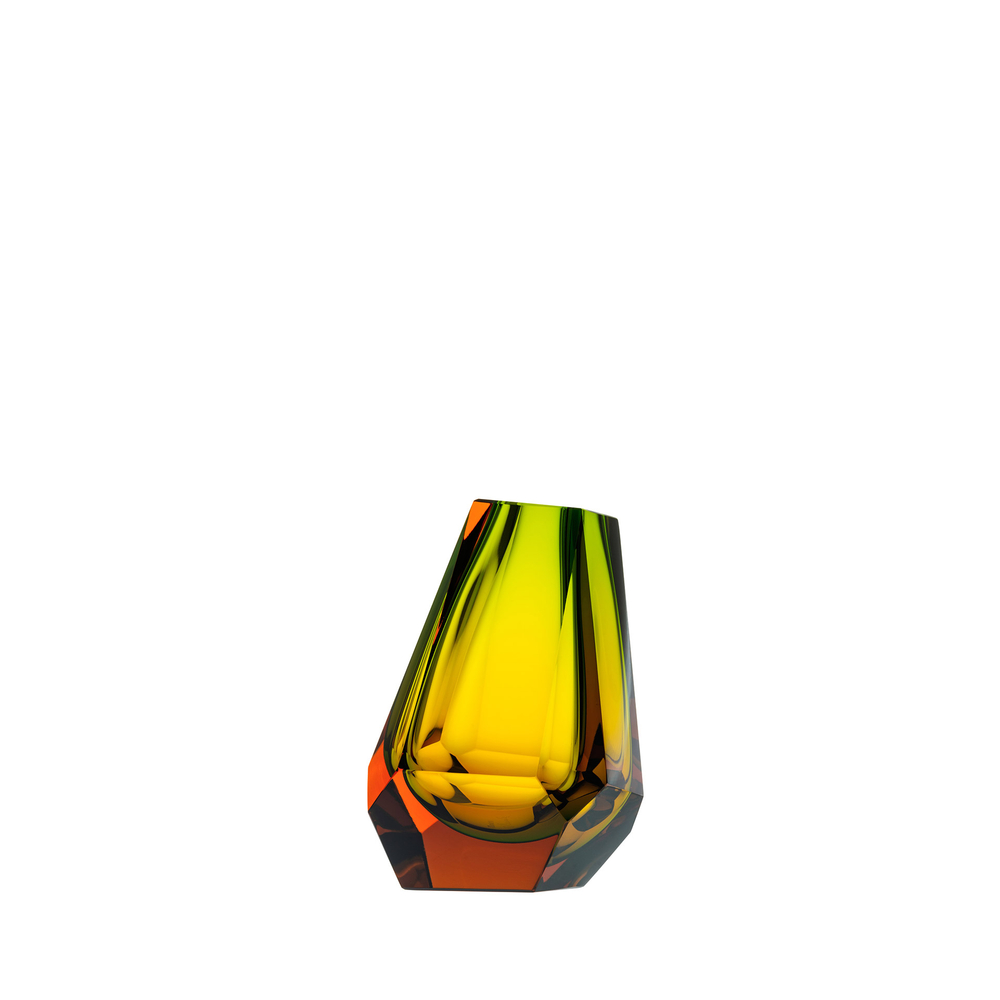 Hand-cut Bohemian crystal vase Pear by Moser