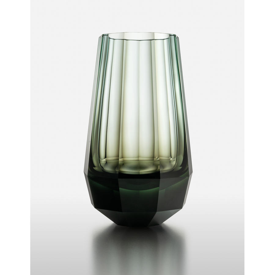 Hand-blown and hand-cut Drop vase from Moser, Carlsbad
