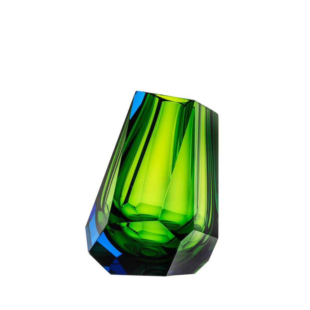 Hand-cut Bohemian crystal vase Pear by Moser